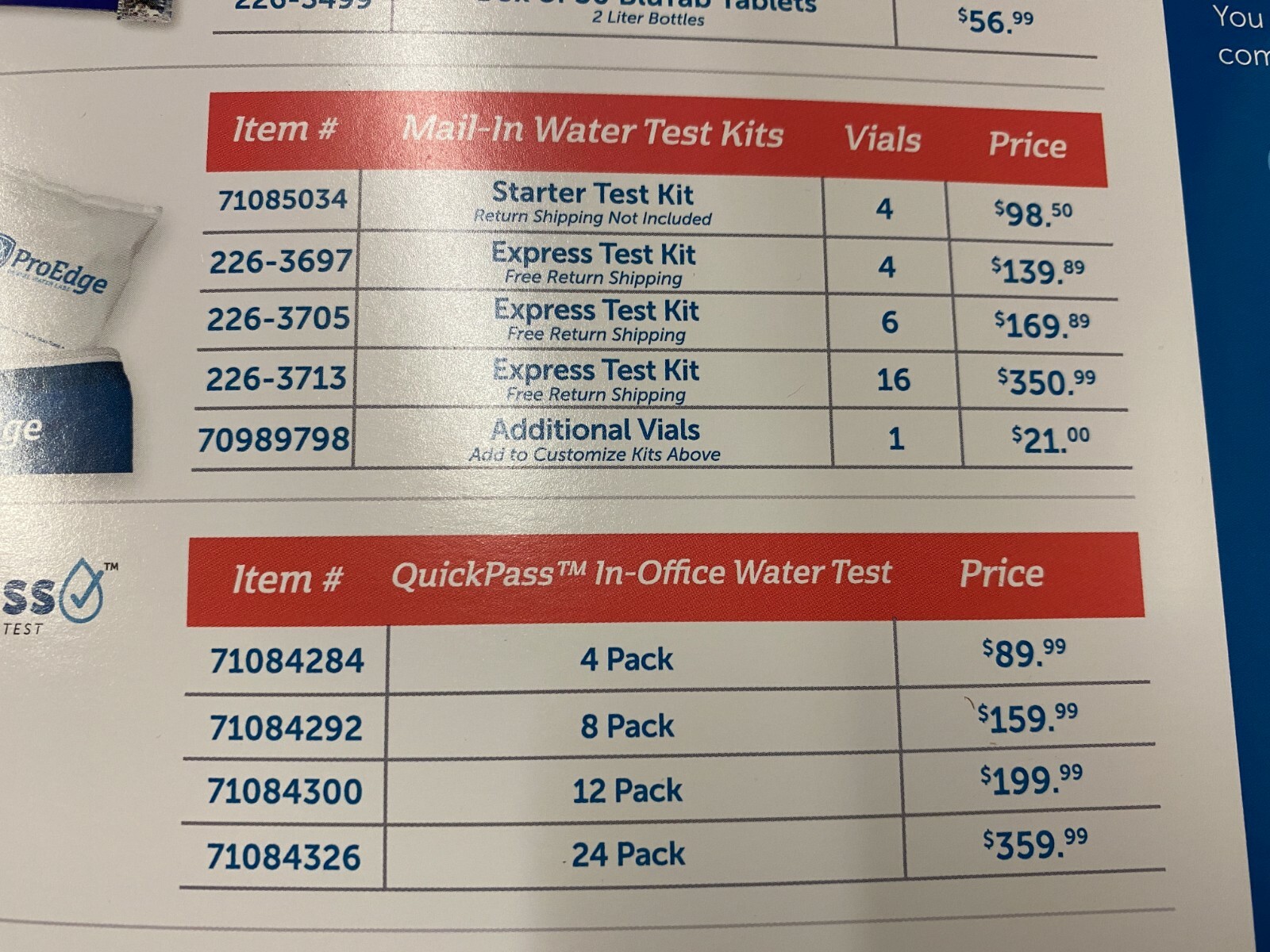 ProEdge Quickpass Dental Water Test Kit | eBay
