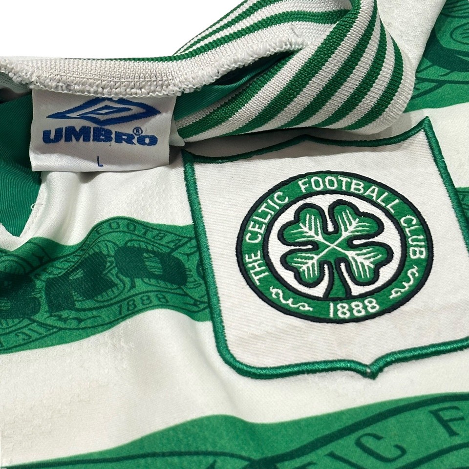 Original Authentic Celtic 1995/1996 Home Shirt Umbro Large Mens Vintage ...