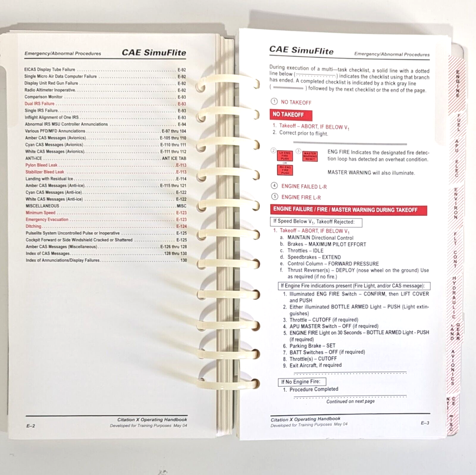 CAE SimuFlite | Citation X Operating Handbook, 2005 | eBay