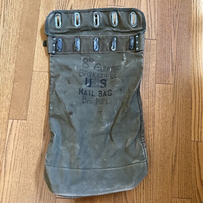 VTG 1950 U.S. MAIL BAG C.R. Daniels, Inc. Canvas W/ Locking Strap 26" X ...