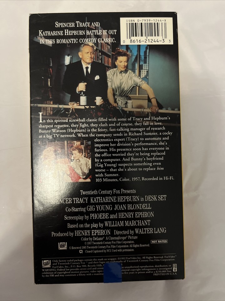Desk Set (VHS, 1992) 86162124433 | eBay
