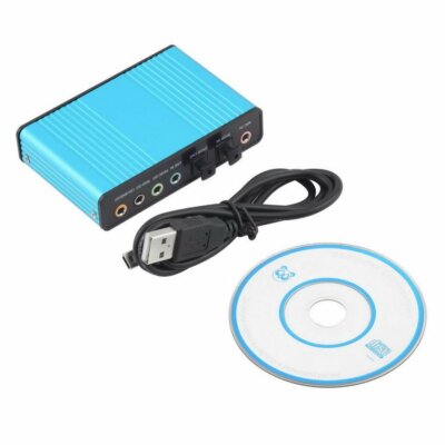 US USB 6 Channel 5.1 Audio External Optical Sound Card Adapter For PC ...