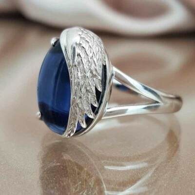 Pretty 925 Silver Ring Jewelry Cubic Zircon Women Wedding Ring Sz 6-10 ...