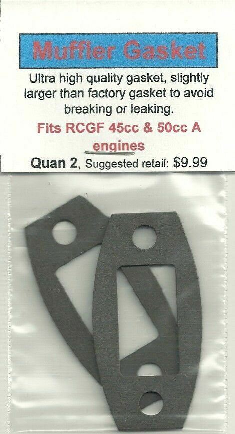 RCGF 45cc & 50cc A Exhaust/Muffler Gasket 2 Pack NIP | eBay