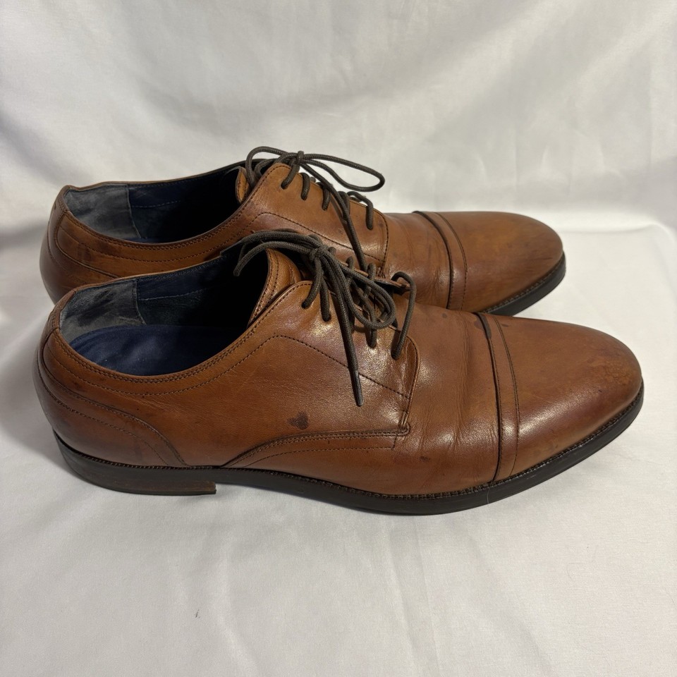 Cole Haan Lewis Grand Cap Toe Oxford Leather Shoe British Tan Size 11 M ...