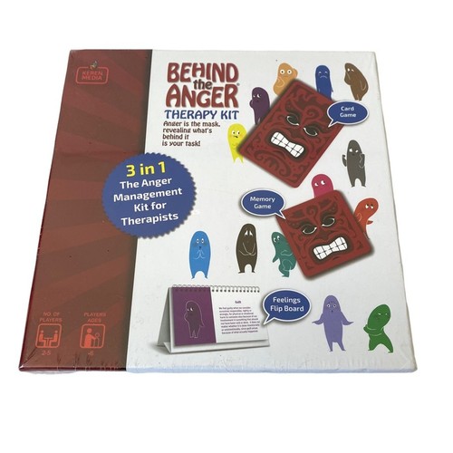 Behind the Anger Therapy Kit Keren Media Therapist New In Box Card Game ...