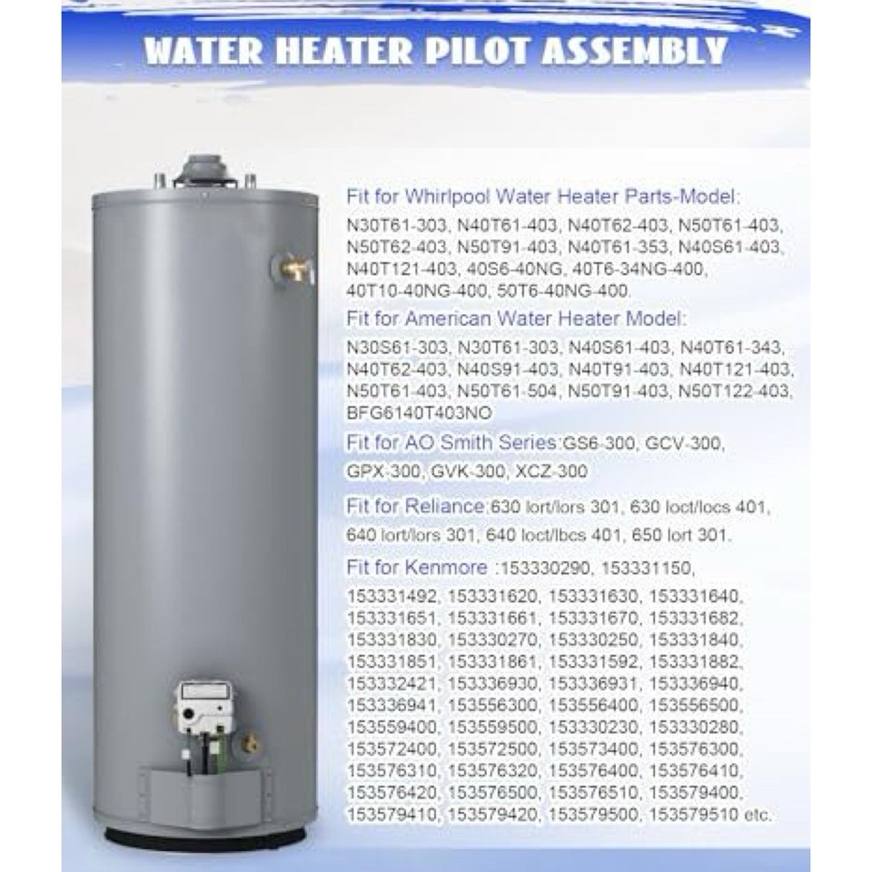 100112330 Water Heater Pilot Assembly Fit for Reliance/AO Smith ...