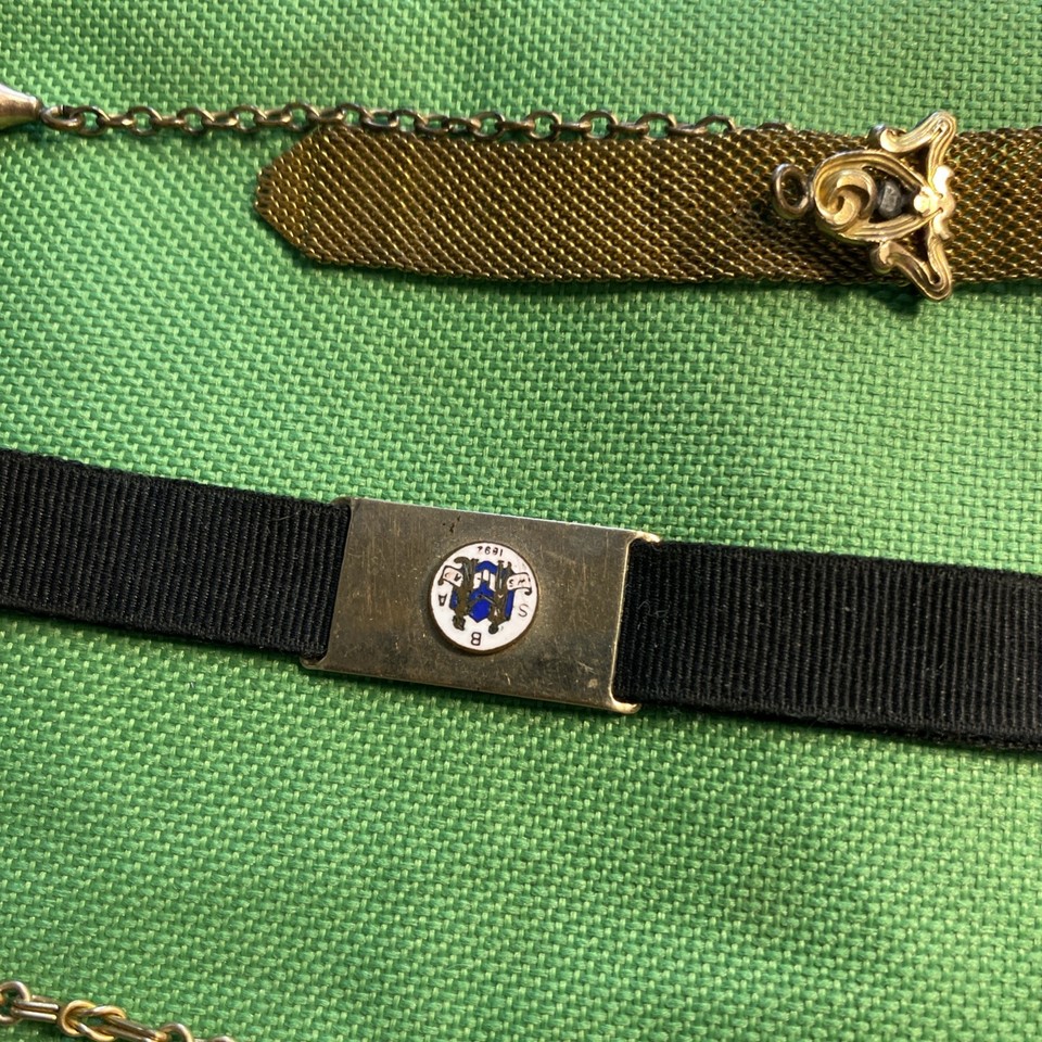 Antique Lot Of 4 Watch Fob Chains, Gold Filled Or Plated 2 Good And2 ...