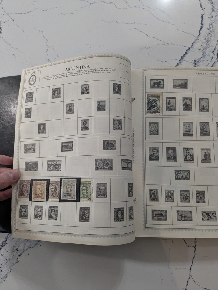 Older US Stamp Collection w/ Album 100+ Stamps The New World Wide Stamp ...