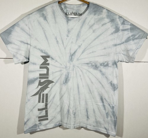 Illenium Logo White Gray Tie Dye T-Shirt 2022 Official Merch Size Large ...