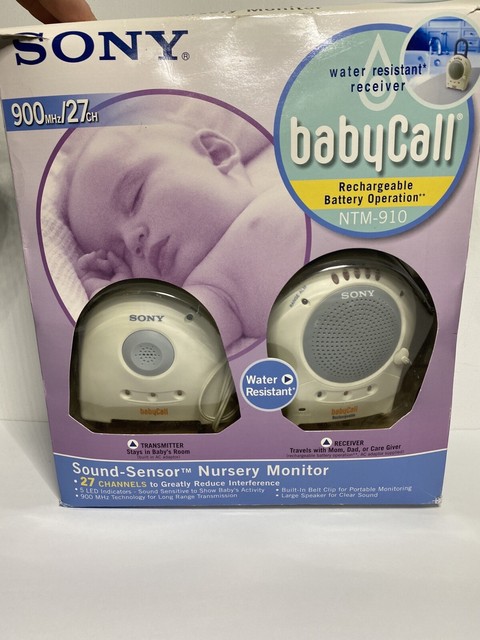 Sony Babycall Sound Sensor Nursery Baby Monitor 900 MHz 27 Channels ...