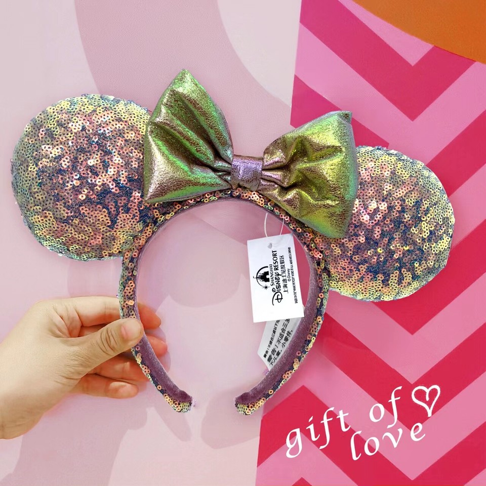 Disney 50th Anniversary Earidescent Iridescent Pink Ears Headband NWT ...