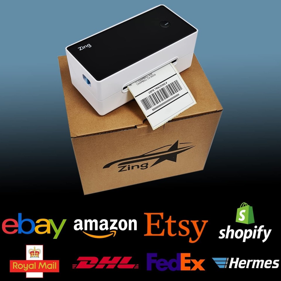 Zing® Wifi Wirless Series Thermal Label Printer Black Auto Print 150mm ...