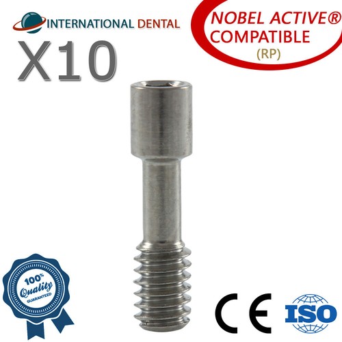 10 Titanium Screw For Adapter Head (RP) Nobel Bi0care Active Hex Dental ...