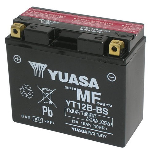 Battery Yuasa YT12B-BS Sigi. Attiv. 12V 10AH Yamaha FZ6 Fazer S2 (RJ07 ...