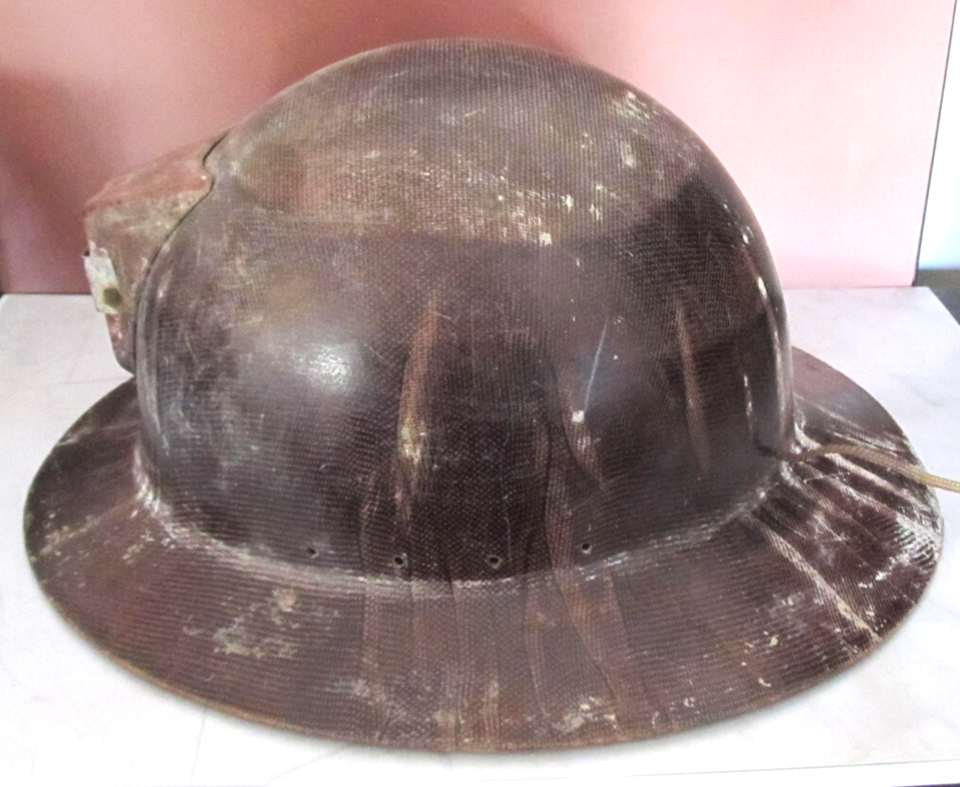 Antique Vintage Brown Turtle Shell Colored Cap Coal Miners Mining ...