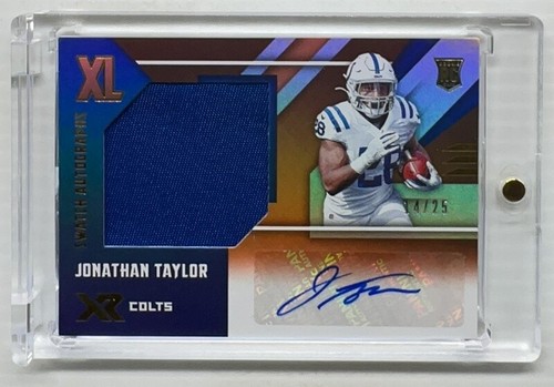 2020 Panini XR Jonathan Taylor Rookie XL Orange Jersey Auto Autograph ...