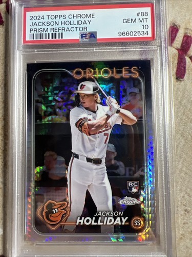 2024 TOPPS CHROME #88 JACKSON HOLLIDAY PRIZM REFRACTOR GEM MINT PSA 10 ...