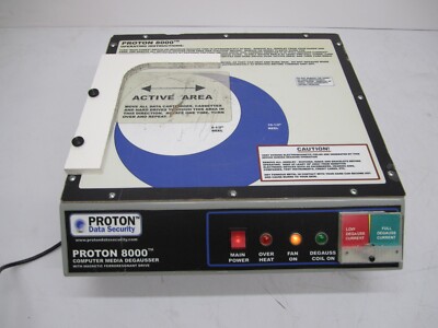 Proton 8000 Computer Media Degausser Magnetic Tape Hard Drive Clearing ...