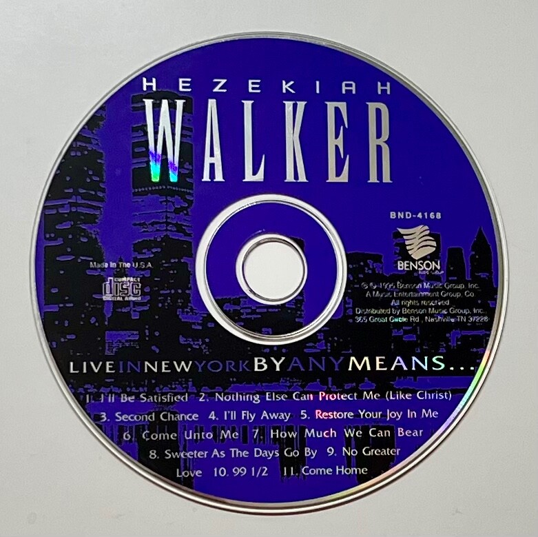 Hezekiah Walker – Live in NY by Any Means (CD, 1995) [Disc Only ...