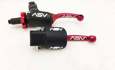 ASV F3 Front Brake Pro Pack Clutch Perch Levers Shorty Red WR 250F 400F ...