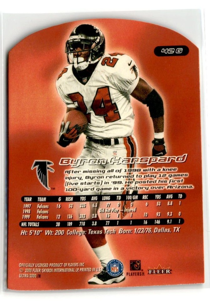 Byron Hanspard Atlanta Falcons 2000 Ultra Gold Medallion #42G | eBay