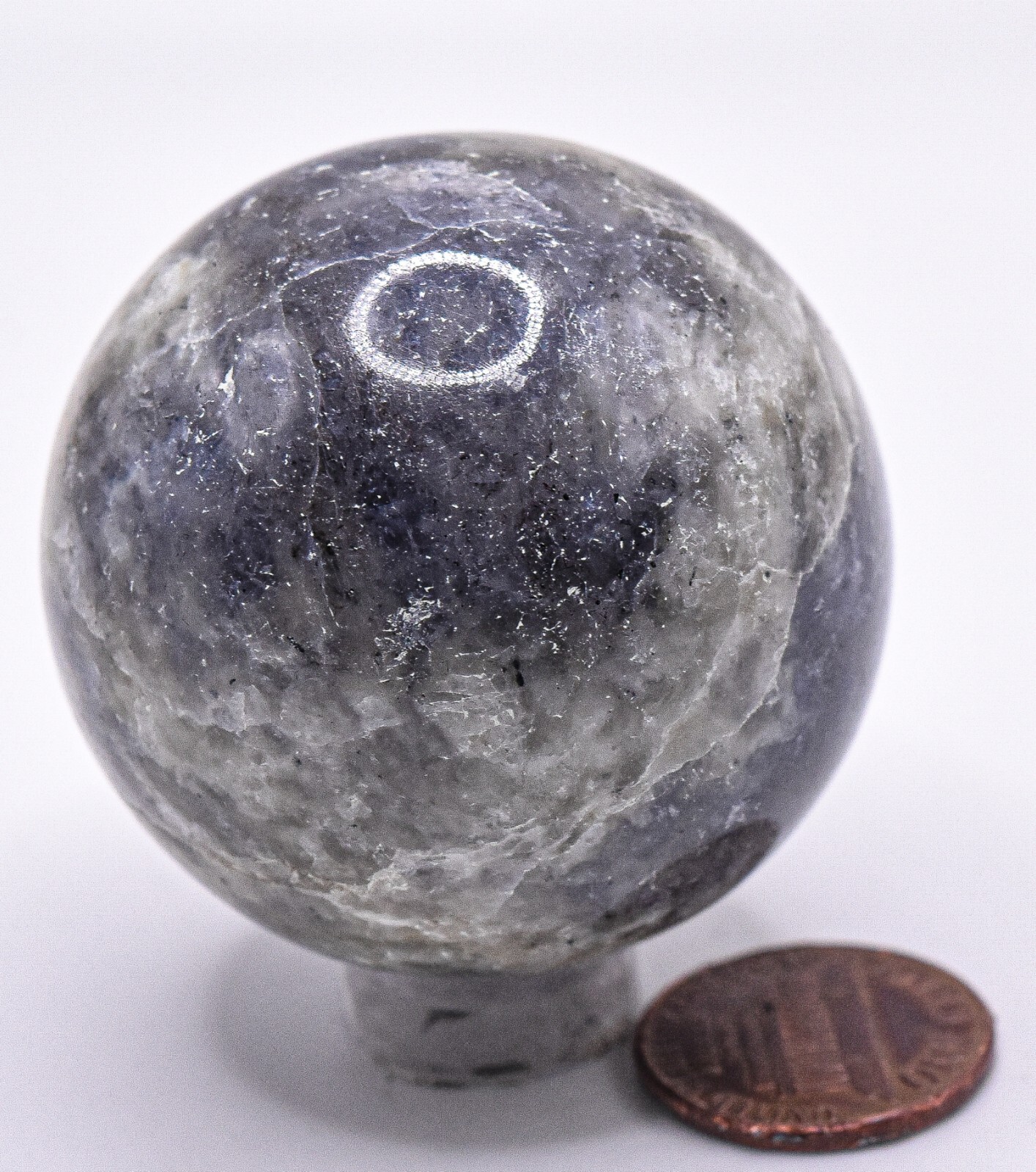 43mm 115g Iolite Sphere Polished Natural Cordierite Dichroite Mineral ...