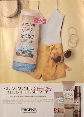 2019 Jergens Wet Skin Moisturizer PRINT AD Natural Glow In-Shower - Ad ...