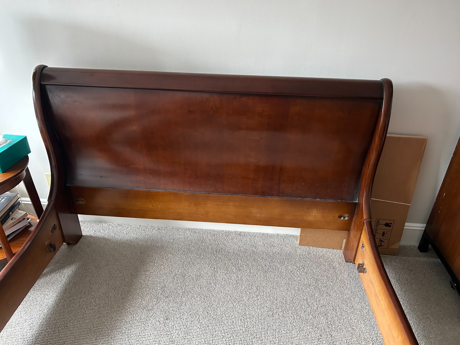 Grange Queen size Cherry Wood Sleigh Bed | eBay