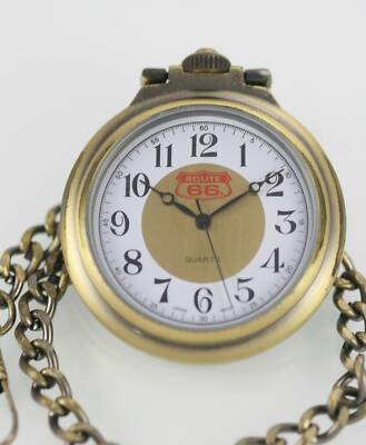 Route 66 Watch Mens White Stainless Steel Gold Battery Easy Read Pocket ...