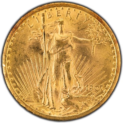 1907 United States $20 Double Eagle Gold Coin | eBay