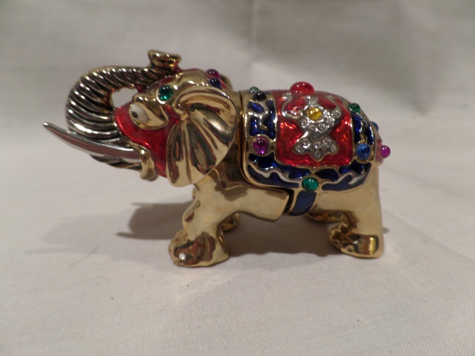 COLORFUL ELEPHANT-TINKER BOX-JEWELED,RHINESTONE STUDDED ENAMEL | eBay
