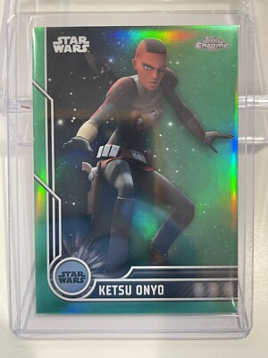 2023 Star Wars Topps Chrome KETSU ONYO 90/99 #35 GREEN REFRACTOR Number ...