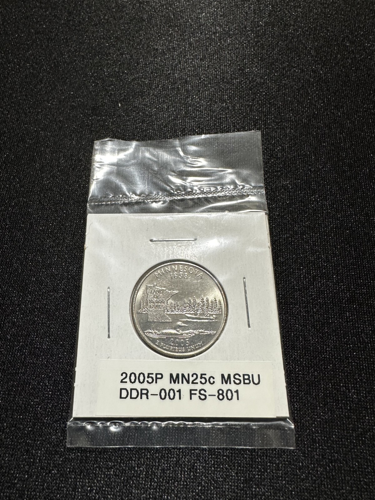 2005-P Minnesota State Quarter Extra Tree Error DDR-001 Cherry Picker ...