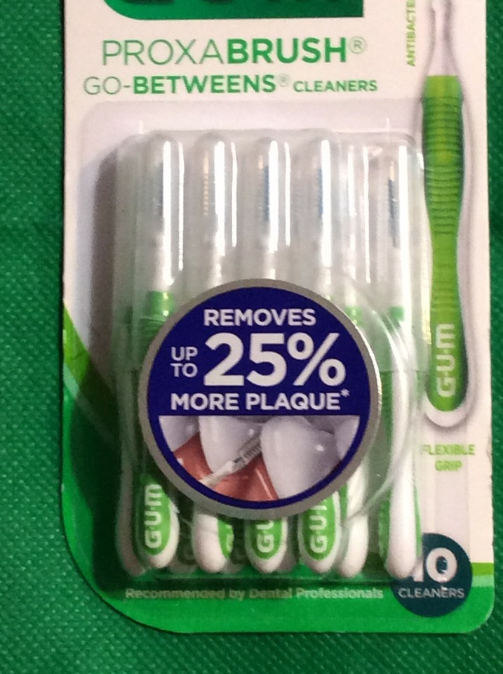 Sunstar GUM Go-betweens Proxabrush Ultra Tight Cleaners - Green (10 ...