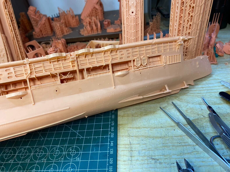 3D Printed 1/350 British Navy HMS Furious Aircraft Carrier Unpainted ...