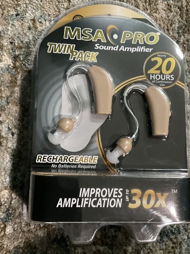 New MSA Pro Twin Pack Sound Amplifier 20/hr Batt- Amplify/30X | eBay