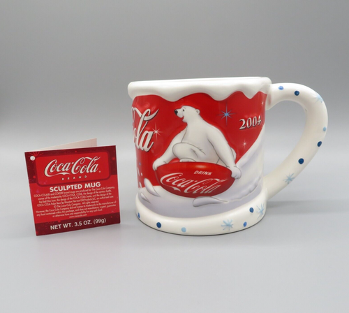 2004 Polar Bear & Sled LRG Coffee Mug "Drink Coca-Cola" Coke ...