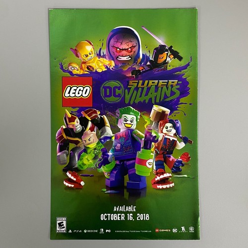 LEGO SUPER VILLAINS VIDEO GAME PS4 XBOX ONE DC WB 2018 VINTAGE RETRO ...