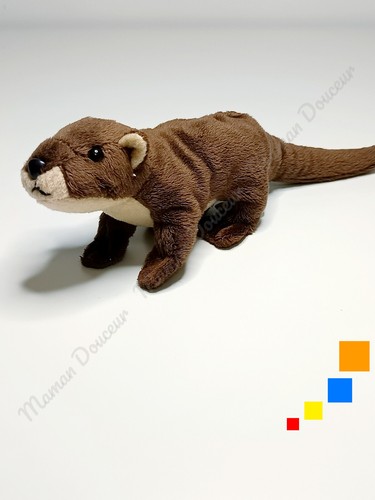 Peluche/Doudou Loutre Marron Beige 25x6cm - Petjes World Aps ...