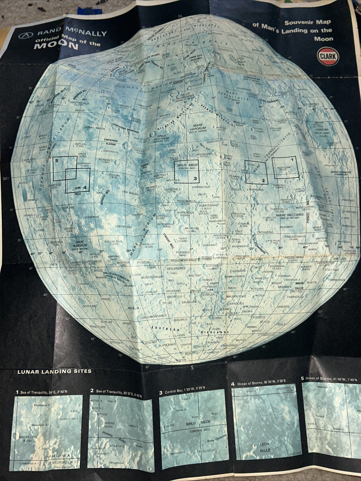 Map Of Moon Landings