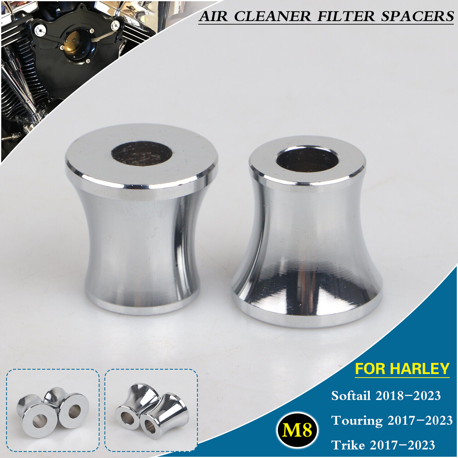 Air Cleaner Filter Spacers For Harley Touring Road King Glide FLTRX ...