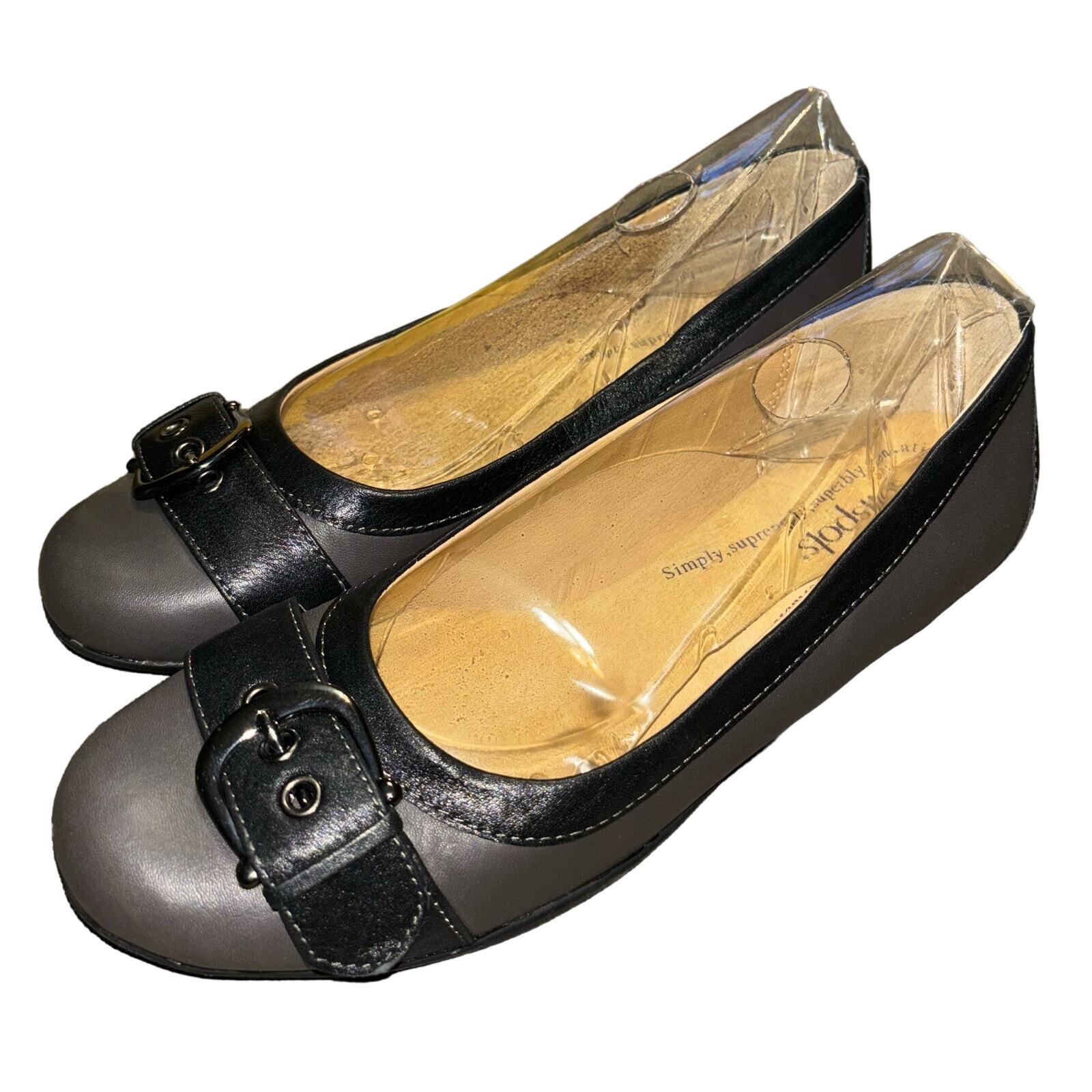 Softspots Presto women’s grey/black dress shoes flats (size 8.5) NEW | eBay