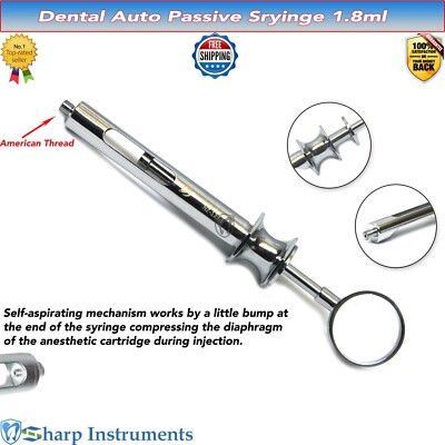 Dental Cartridge Self-Aspirating Syringe Infiltration 1.8ml Anesthetics ...