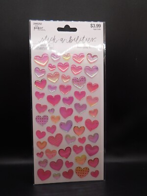 the paper studio stick a bilities Heart Epoxy 3D stickers 55pc | eBay