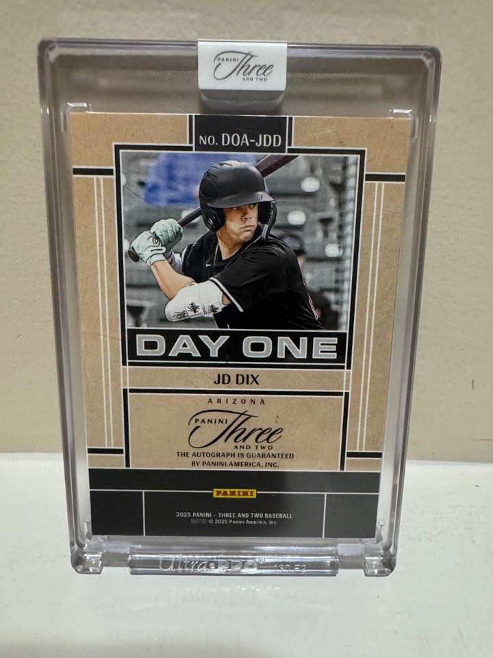 Panini Three And Two Day 1 Auto JD Dix /75 Arizona Diamondbacks ...