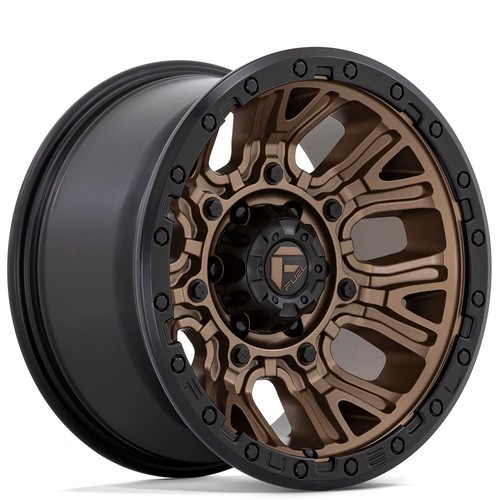 17x9" Fuel Wheels D826 Traction Matte Bronze with Black Ring Off-Road ...