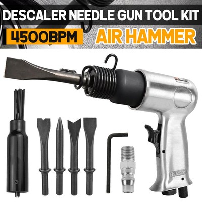 Quick Change Air Hammer + 4PCS Chisel 4500RPM&150mm Stroke Pneumatic ...