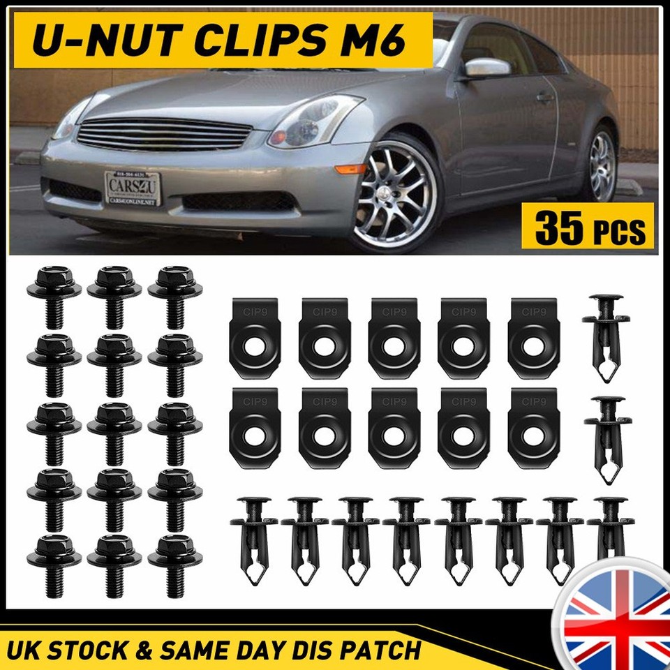 For BMW Body Bolts & U-nut Clips - M6 Engine Under Cover Splash Shield ...