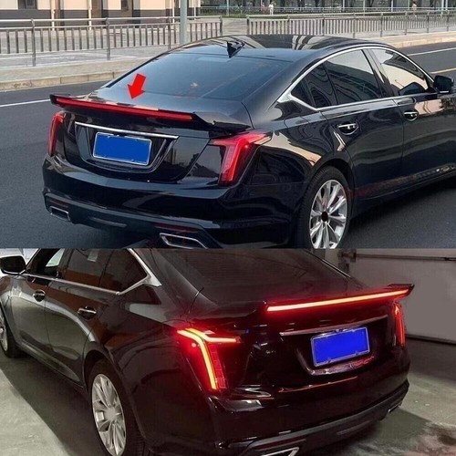 For Cadillac CT5 2020-2023 Rear Spoiler Tail Trunk Lip Wing Bar W/Led ...